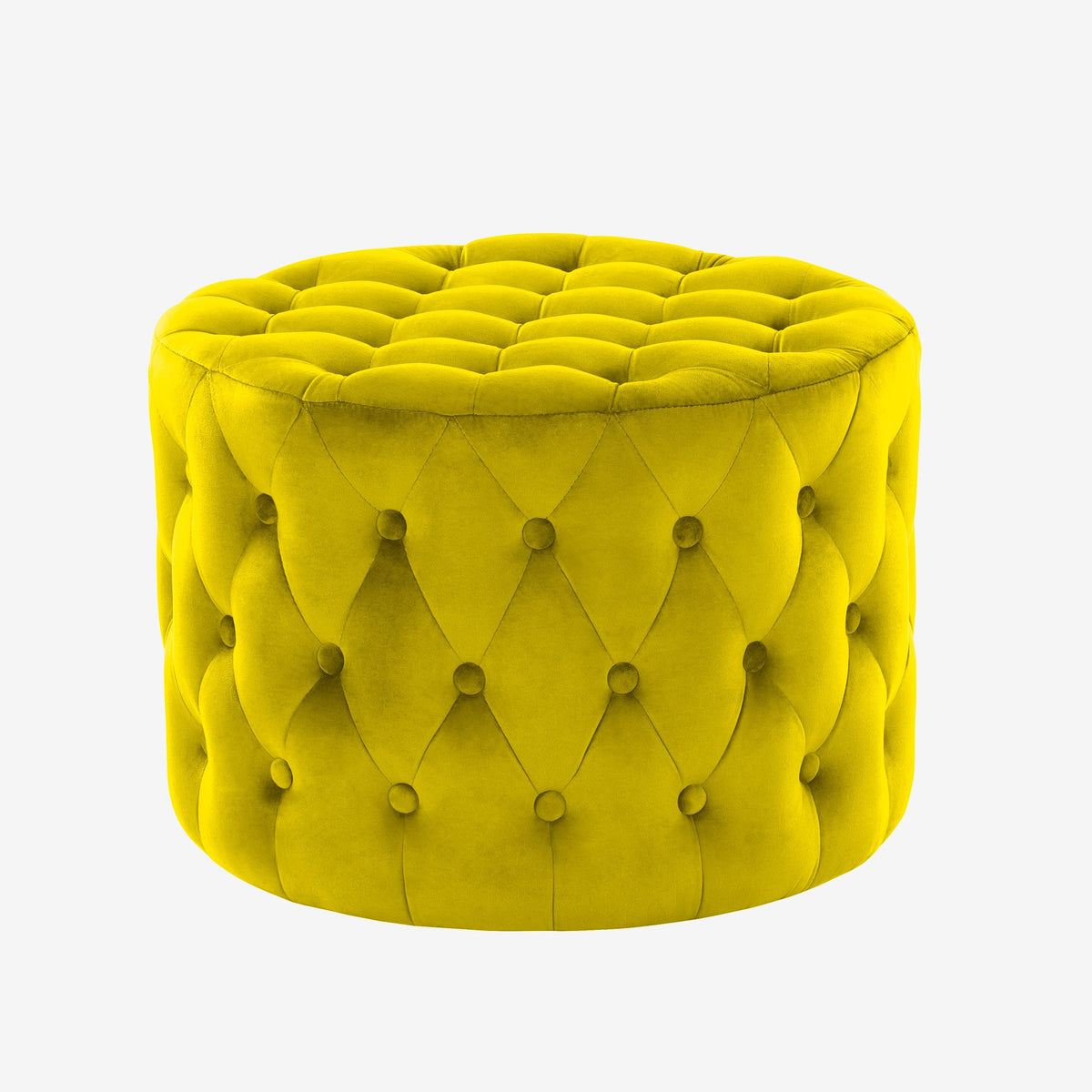 Lobo Footstool Yellow Velvet | Moffett & Sons